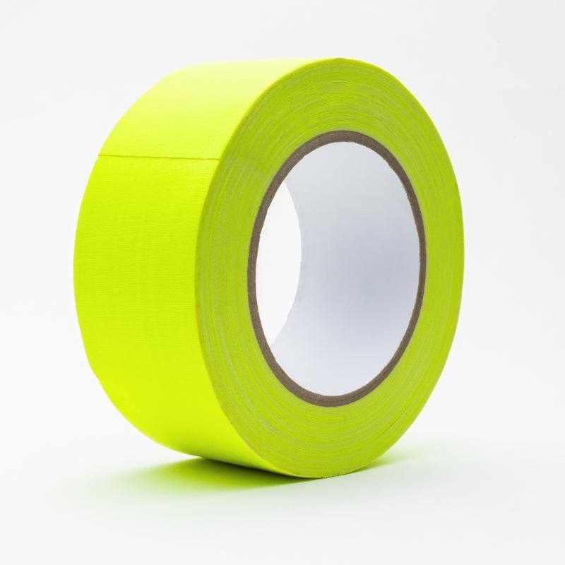 Neon Glow Tape 50 mm (gul) - Ljusreflekterande tejp för event ...